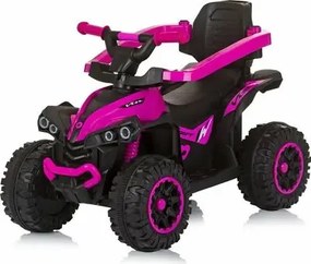 CHIPOLINO Odrážedlo se stříškou a vodící tyčí ATV Pink