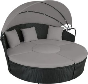 13-dílné multifunkční zahradní sofa + sedací souprava Catalina 2023, černá/šedá