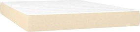 Box spring postel s matrací krémová 140x190 cm textil 3139974