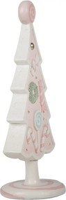 Pastelově růžová dekorace vánoční stromek Christmas Tree Pastello - 12*9*25 cm