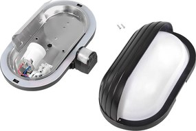 HADEX RIO venkovní nástěnné svítidlo s čidlem 1xE27/60W/230V/IP44, černá barva