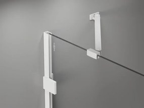 Mexen, Mexen Lunar levé otočné sprchové dveře 75 cm, transparentní, bílé - 834-075-000-20-00-L