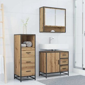 Sada koupelnového nábytku 3 ks Artisanový dub 65 x 33 x 60 cm 3402333