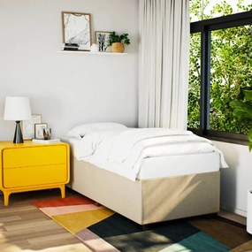 Rám postele bez matrací krémově 90x190 cm textil 3284441