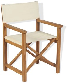 vidaXL Skládací režisérská židle masivní teakové dřevo