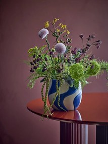 Bloomingville Obal na květiny Romy Blue, modrá barva, keramika
