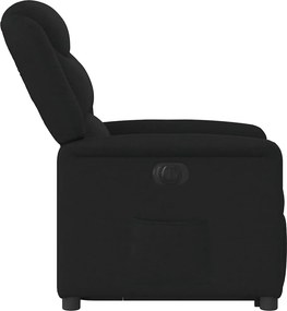 Elektrické zvedací polohovací křeslo černé textil 3303216