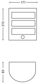 Philips 17324/47/16 - Venkovní senzorové svítidlo PYTHON 1xLED/6W/230V IP44