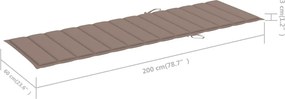 vidaXL Skládací zahradní lehátko s poduškou masivní akáciové dřevo [3064172] Barva: Šedá