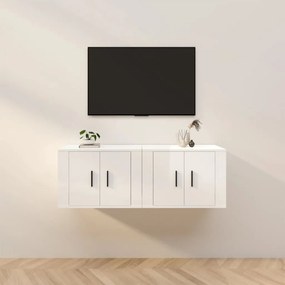 vidaXL Nástěnné TV skříňky 2 ks bílé s vysokým leskem 57x34,5x40 cm