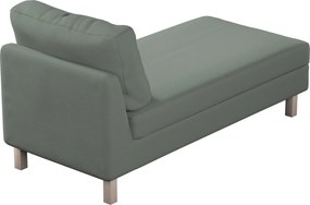 Potah na přídavný šezlong IKEA Karlstad, krátký barva zelená látka pletený vzor