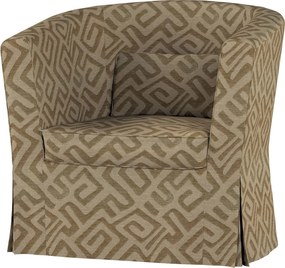 Potah na křeslo IKEA Ektorp Tullsta barva béžová látka pletený vzor, vzorované