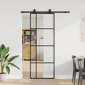 Posuvné dveře se sadou kování černé 76x205 cm ESG Glass 3375910