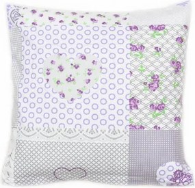 Bellatex Povláček krepový 40x40 cm Srdce fialová