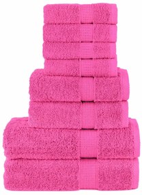 8dílná sada ručníků Premium SOLUND růžová 600 g/m² 137552