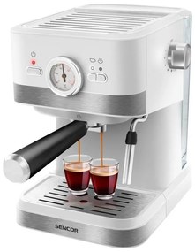 Sencor - Pákový kávovar espresso 1050W/230V bílá/matný chrom
