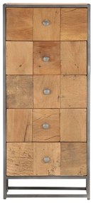 Komoda se zásuvkami 45 x 30 x 100 cm masivní recyklované dřevo 286529