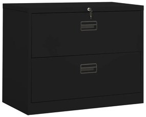 Petromila Kancelářská skříň černá 90 x 46 x 72,5 cm ocel