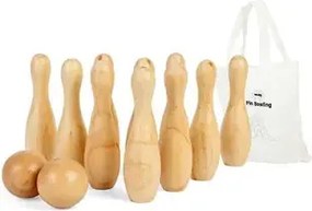 Bigjigs Toys Dřevěné kuželky / 12 dílků / od 2 let