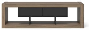Hnědo-černý TV stolek v dekoru ořechu 175x52 cm Nara – TemaHome