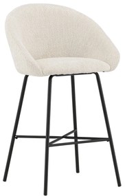 Barová židle Velvet, 2ks, bílá, 54x59x96