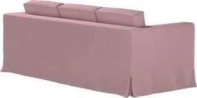 Potah na pohovku IKEA  Karlanda 3-místná nerozkládací, dlouhý barva růžová látka pletený vzor