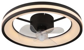 Globo 03651 - LED Stropní svítidlo s ventilátorem GATIAN LED/30W/230V černá + DO