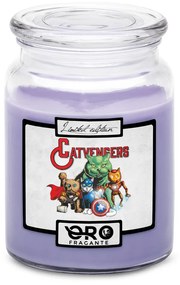 Svíčka Catvengers (Vůně svíčky: Levandule)