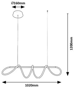 Rabalux 72269 - LED Lustr na lanku MONTEMA LED/40W/230V 4000K
