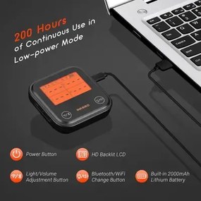 Inkbird BBQ teploměr IDT-34E-BW se 4 sondami WiFi  Bluetooth/80m