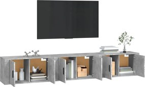 Nástěnné TV skříňky 3 ks betonově šedé 80 x 34,5 x 40 cm 3188362