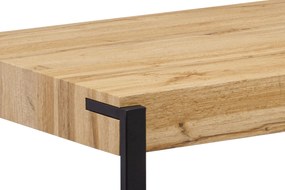 Konferenční stolek 110x60x42 cm, deska MDF dekor divoký dub tloušťka 10 cm, kov - AHG-250 OAK