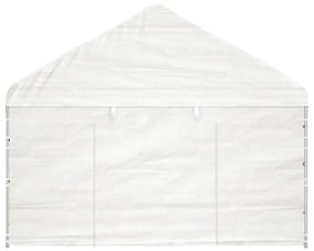 Altán se střechou bílý 17,84 x 4,08 x 3,22 m polyethylen,  3155492