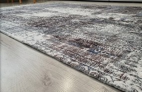 HU Šedo-modrý orientální koberec Banco 10137-BLUE Rozměr: 60x110 cm