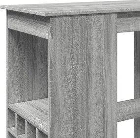 vidaXL Barový stůl s regály 90 x 47,5 x 103,5 cm kompozit [854337] Barva: kouřový dub