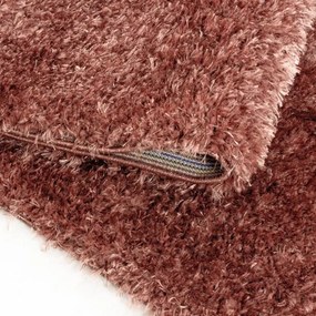 Vopi | Kusový koberec Brilliant shaggy 4200 cooper - Kruh průměr 80 cm