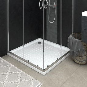 Sprchová vanička s puntíky - bílá - ABS | 90 x 90 x 4 cm