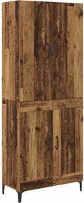 Vysoký bufet Staré dřevo 69,5 x 34 x 180 cm Kompozitní dřevo 3403586