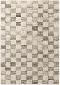 Krémový ručně tkaný vlněný koberec 80x150 cm Boho 1.0 Quadra – Vikosa
