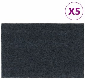 Rohožky před dveře 5 ks tmavě šedé 40 x 60 cm kokosové vlákno 155585