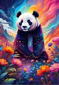 Alipson puzzle barevná panda 1000 dílků