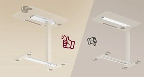 Výškově nastavitelný odkládací stolek Vasagle Elev 70 cm bílý