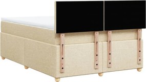 Box spring postel s matrací krémová 140x200 cm textil 3286701