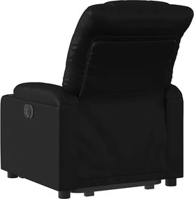 Zvedací polohovací křeslo černé umělá kůže 3206599