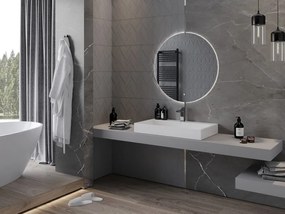 Mexen Erg, kulaté LED podsvícené koupelnové zrcadlo 80 cm, 6000K, topná podložka proti zamlžování, 9823-080-080-611-00
