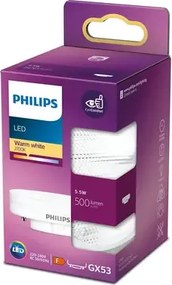 Philips LED žárovka GX53 5,5W / LED žárovka / 500lm / Teplá bílá