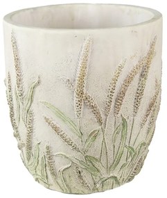 Cementový obal na květináč s jitrocelem Plantain M – 16x17 cm