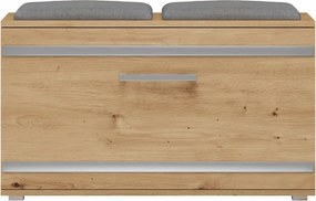 FALCO Botník se sedákem Granát dub artisan