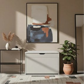 Botník se sedákem a výsuvnými policemi VAULT, 57 x 30 x 53 cm