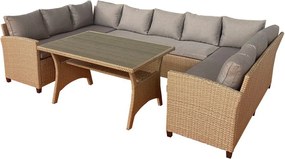 Béžový zahradní lounge set pro 9 Ventura – Unique Furniture